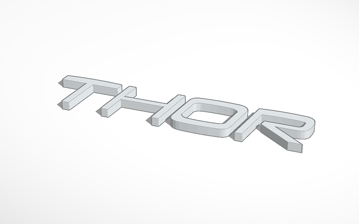 3D design Volvo THOR badge | Tinkercad