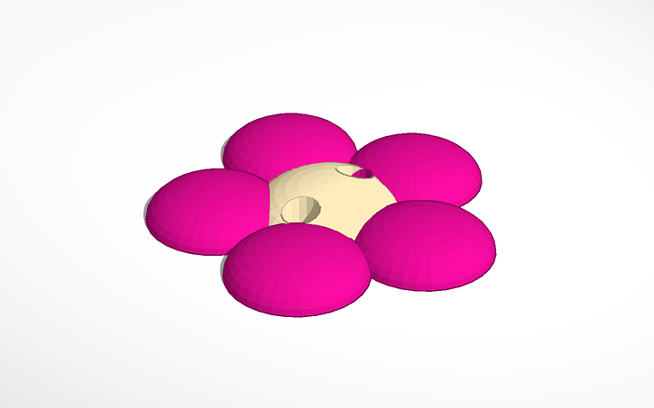 3D design 3D Flower Button - Tinkercad
