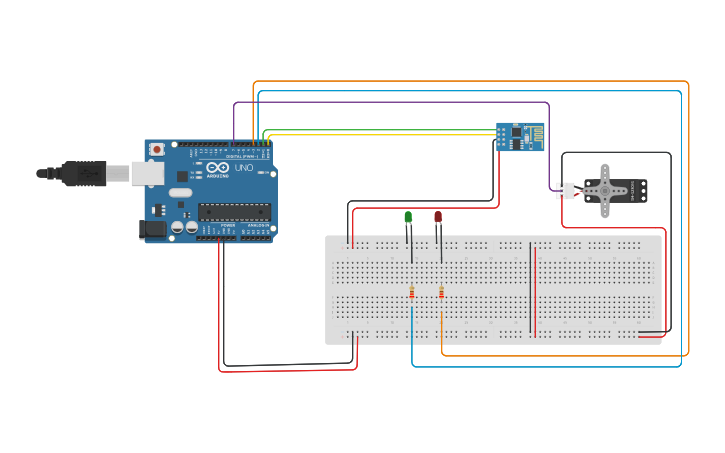 Circuit Design Bluetooth Arduino Tinkercad
