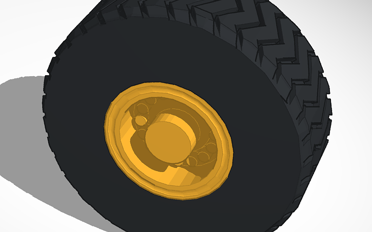 3D design Off road volvo wheel tire and rim - Tinkercad