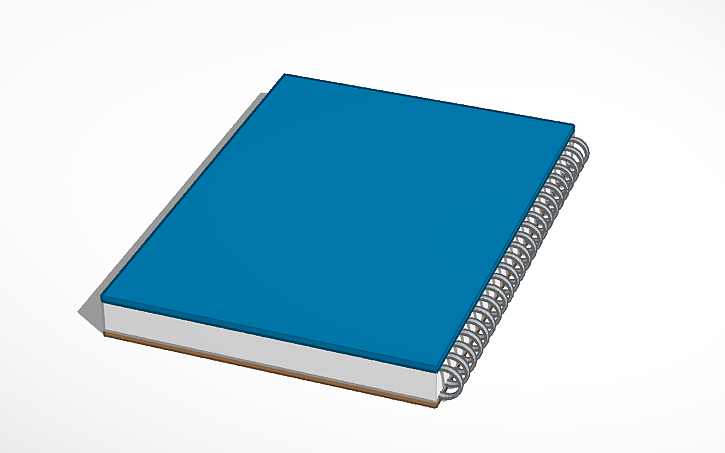3D design Blue Notebook - Tinkercad