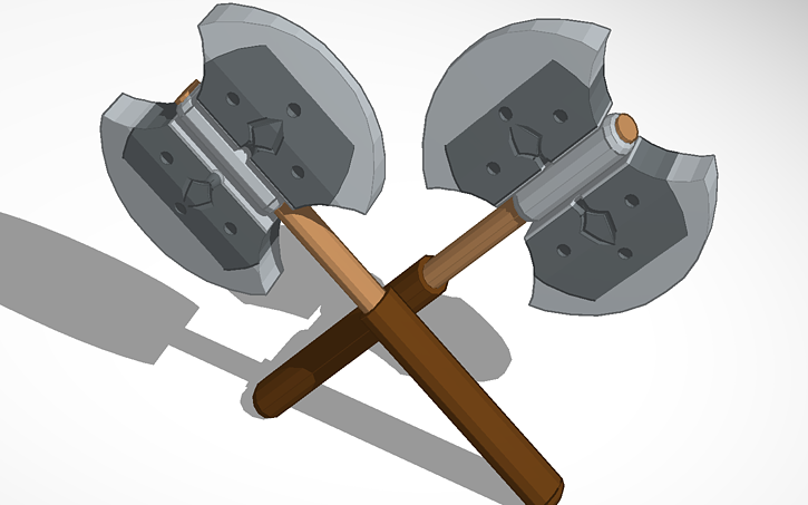 3D design battle axe | Tinkercad