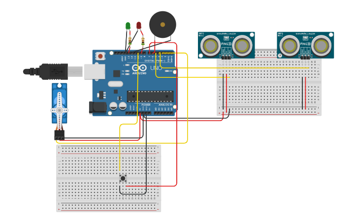 Circuit design Automated Door | Tinkercad