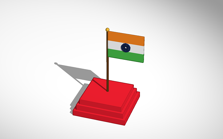 3D design Indian tricolour 024 | Tinkercad
