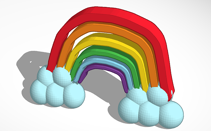 3D design rainbow | Tinkercad