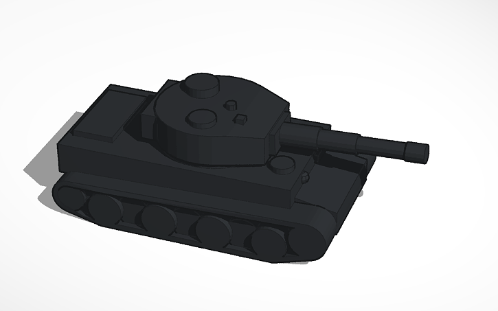 3D design simple german army tiger tank - Tinkercad