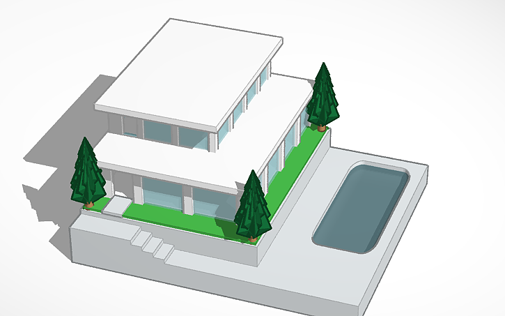 3D design Modern house - Tinkercad
