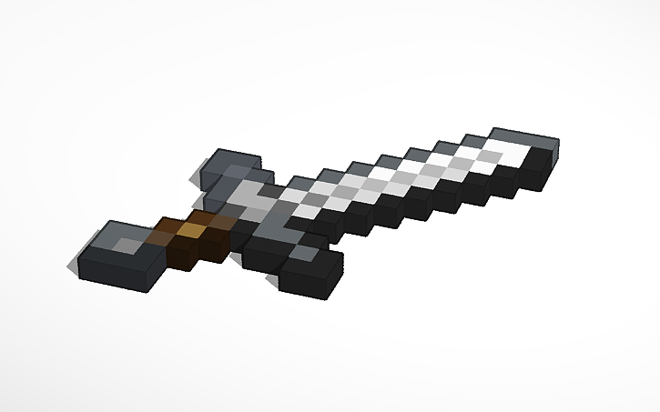 3D design Minecraft Iron Sword | Tinkercad