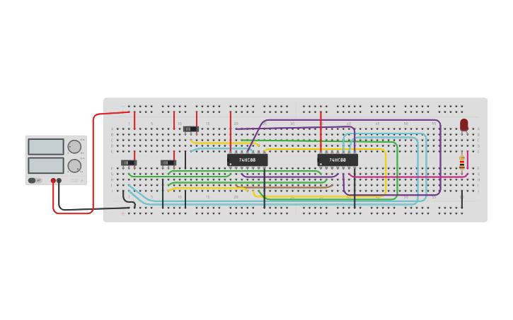 Circuit design REALIZATION USING NAND GATES - Tinkercad