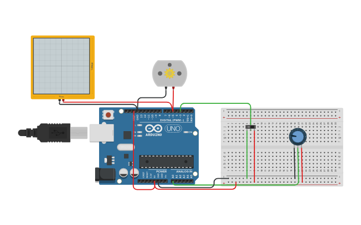Circuit design automatic brake system - Tinkercad