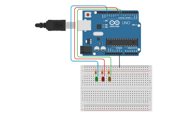Circuit design Ejemplo codificación | Tinkercad