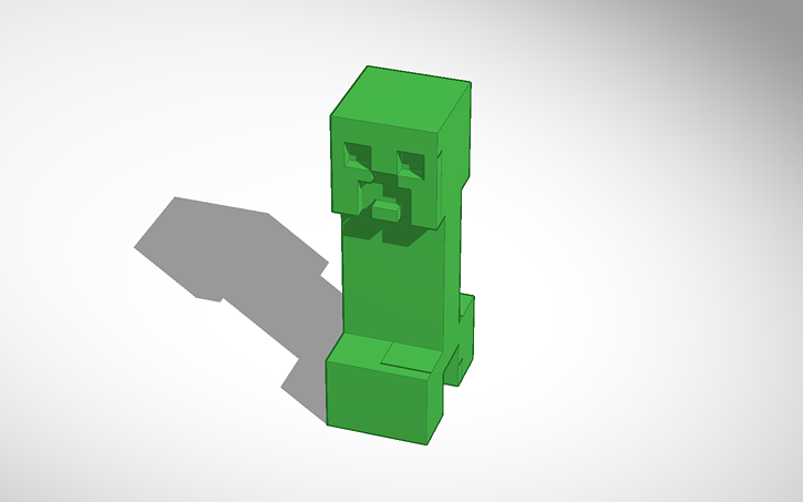 3D design Minecraft creeper (one color) - Tinkercad