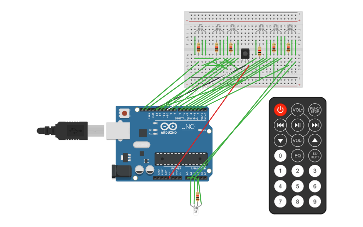 Circuit design IR Sensor - Tinkercad