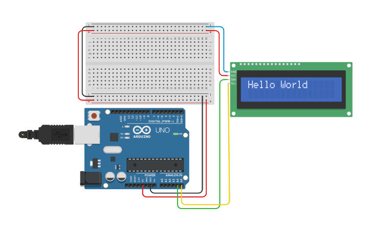 Circuit Design Lcd 16x2 I2c Tinkercad