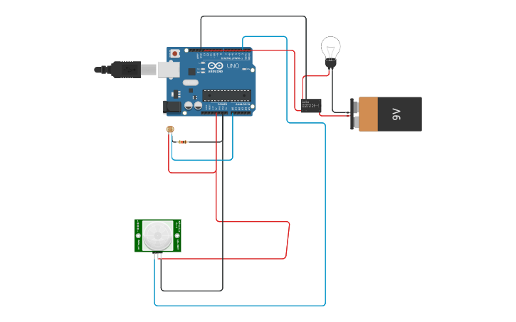 Circuit design acender lampada | Tinkercad