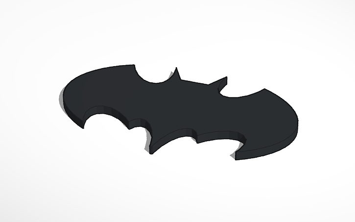3D design Batman Logo - Tinkercad