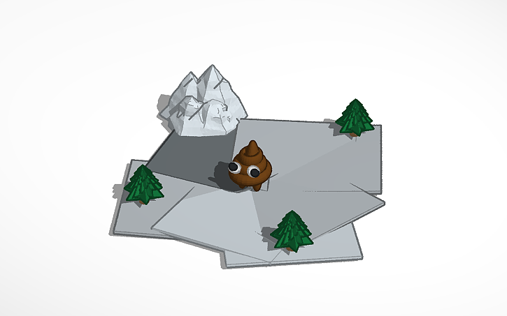 3D design poop monster - Tinkercad
