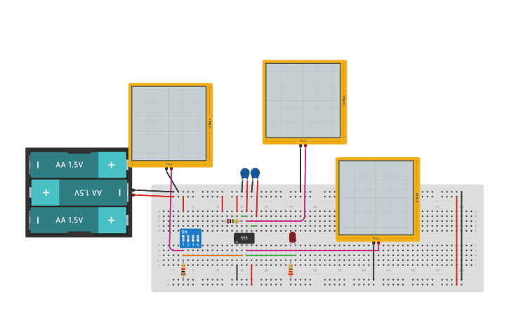 Circuit design Monostable MV 555 timer 19HPH2531 - Tinkercad
