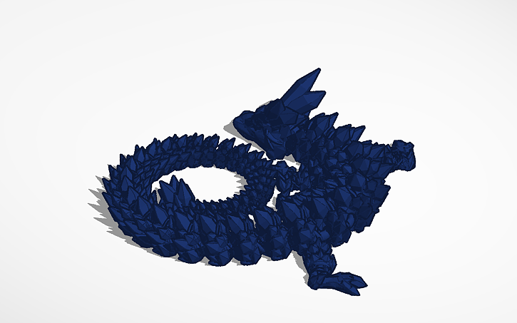 3D design crystal Articulated Dragon - Tinkercad