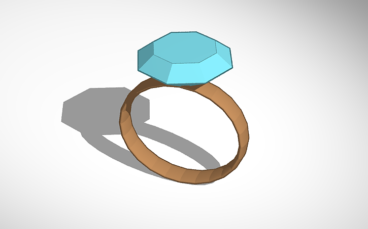3D design A random diamond ring 💍 | Tinkercad