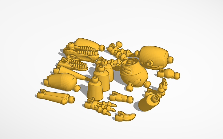 3D design Articulated Dinosaur - Tinkercad