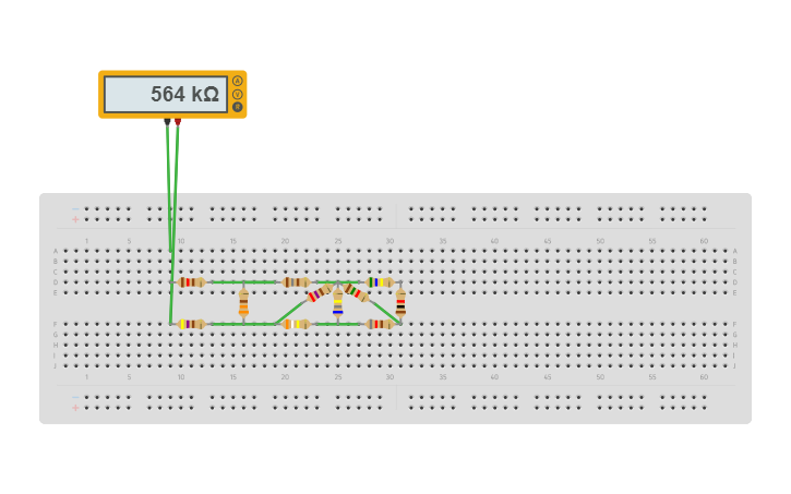 Circuit design Resistor 5 - Tinkercad