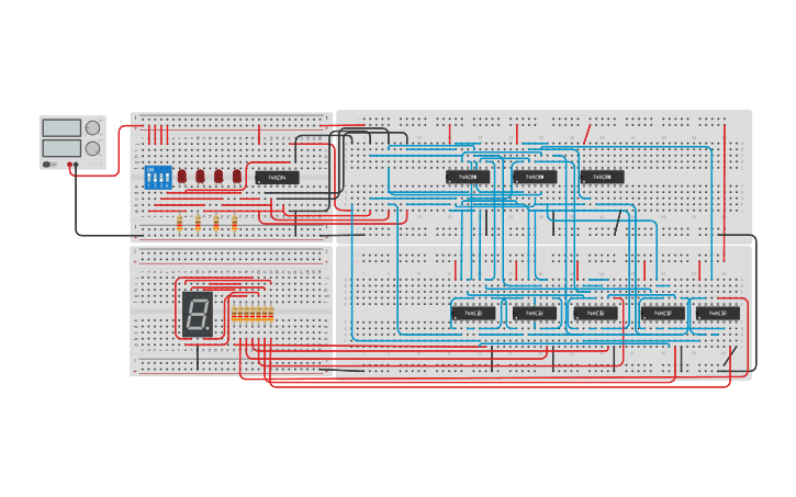 Circuit Design Bcd 7 Segment Decoder Tinkercad 