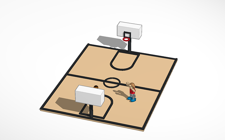3D design Basketball Court - Tinkercad