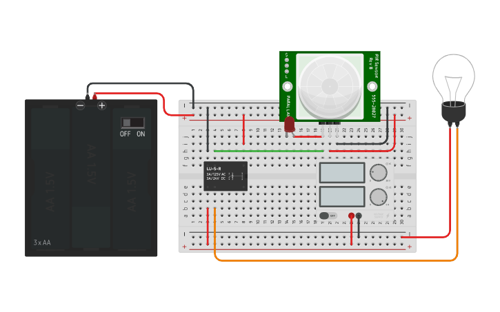 Circuit Design Lamp With A Motion Sensor Tinkercad