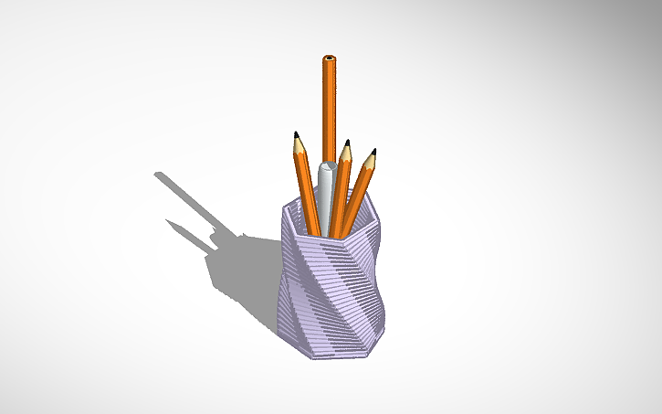 3D design Pen Holder | Tinkercad