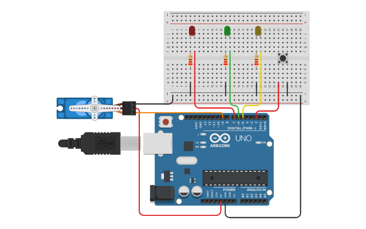 Circuit design String example - Tinkercad