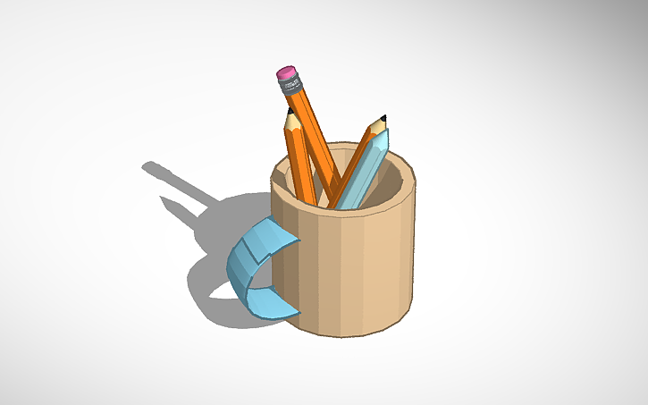 3D design Pencil Holder - Tinkercad