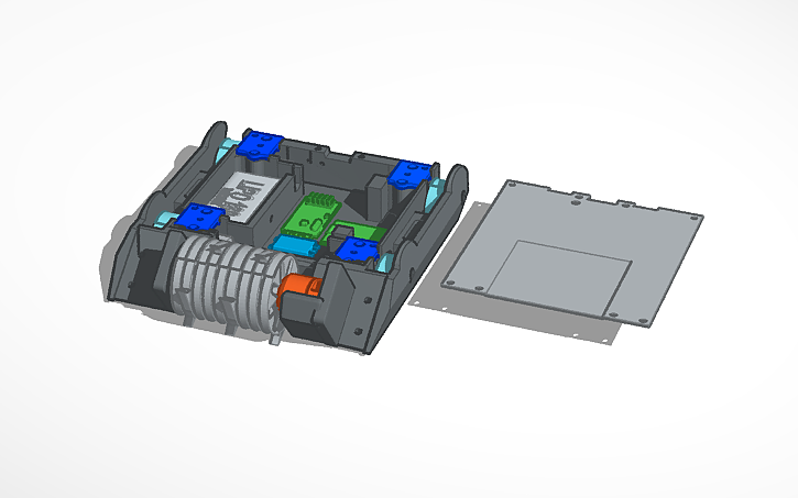 3D design antweight battlebot drum spinner - Tinkercad