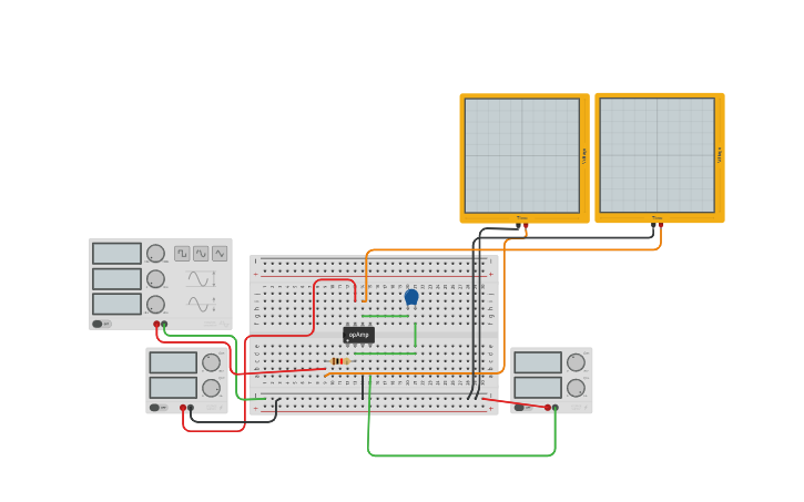 Circuit Design Integrator Amplifier Tinkercad