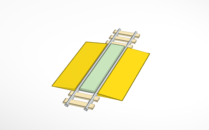 3D design HO Scale Grade Crossing, code 100 - Tinkercad