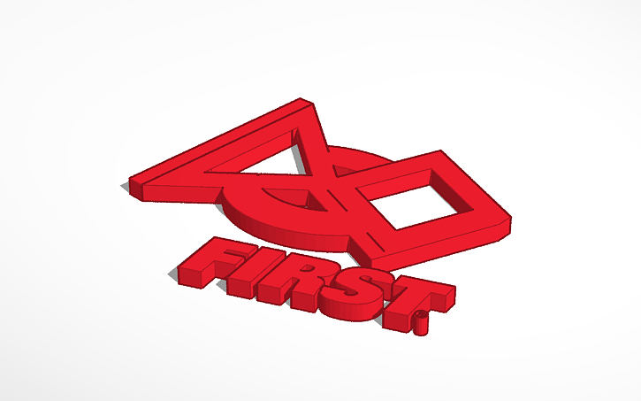 3D design FIRST logo - Tinkercad