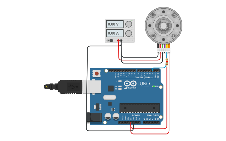 Circuit design Encoder - Tinkercad