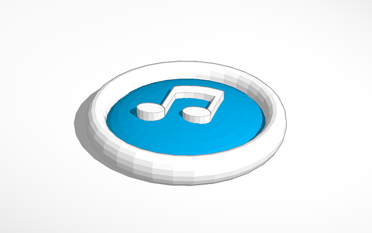 3D design iTunes Logo 3D | Tinkercad