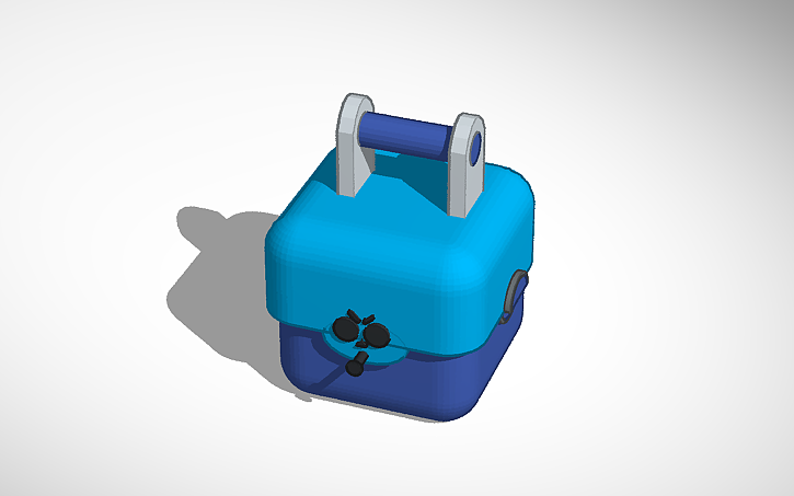 3d Design Mavi Beslenme Kutusu Tinkercad