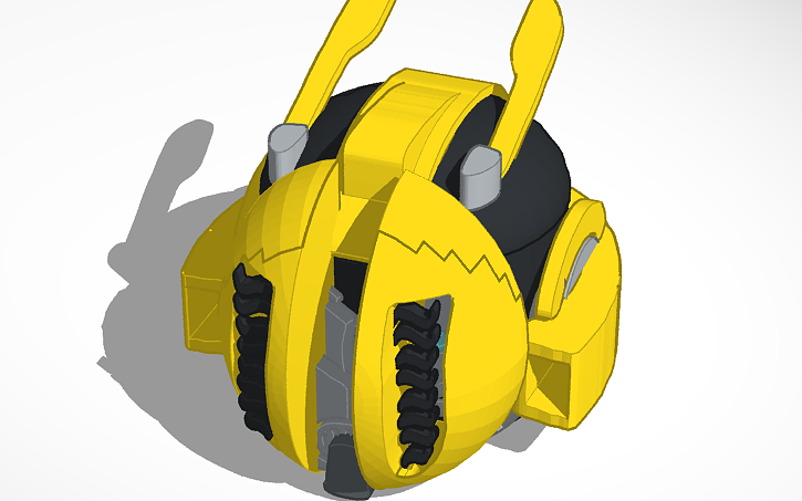 3D design Bumblebee Head (Mask version) - Tinkercad