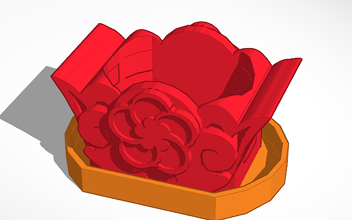3D design flower pot - Tinkercad