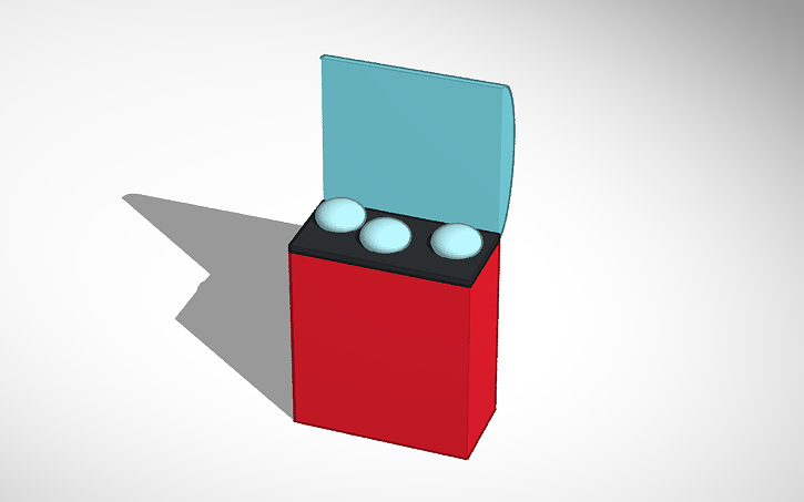 3D design bubble gum box - Tinkercad