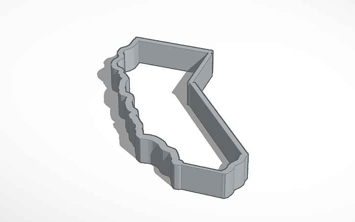 3D design California Cookie Cutter MMM - Tinkercad