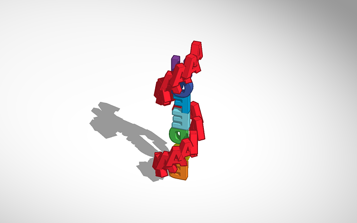 3D design alphabet | Tinkercad