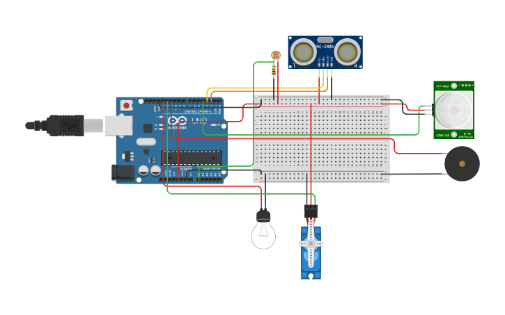 Circuit design Home Automation (Block Programming) | Tinkercad