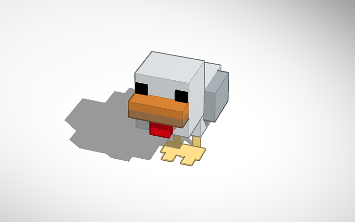 3D design Minecraft Baby Chicken | Tinkercad