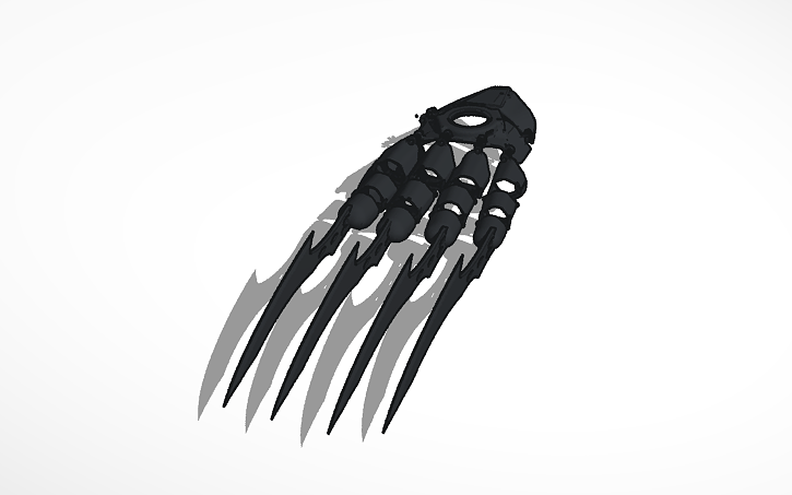 3D design Clawed Killer Glove - Tinkercad