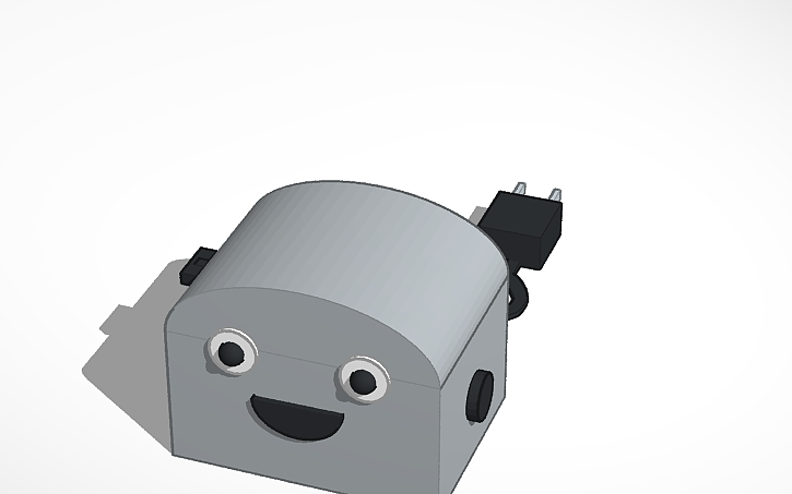 3D design cute toaster - Tinkercad