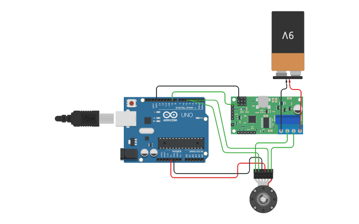 Circuit design JOB 6 Kontrol Motor DC PID - Tinkercad