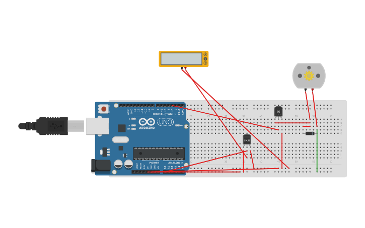 Circuit design temp motor - Tinkercad